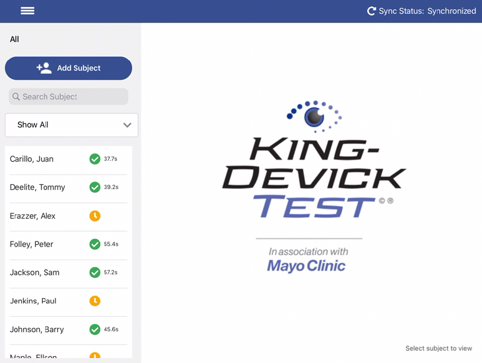 Adding a Subject (iOS and Android) - King Devick Support