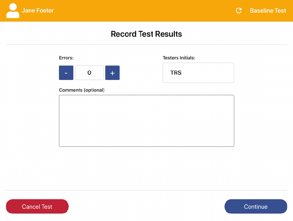 How to Administer a Baseline Test (iOS) - King Devick Support