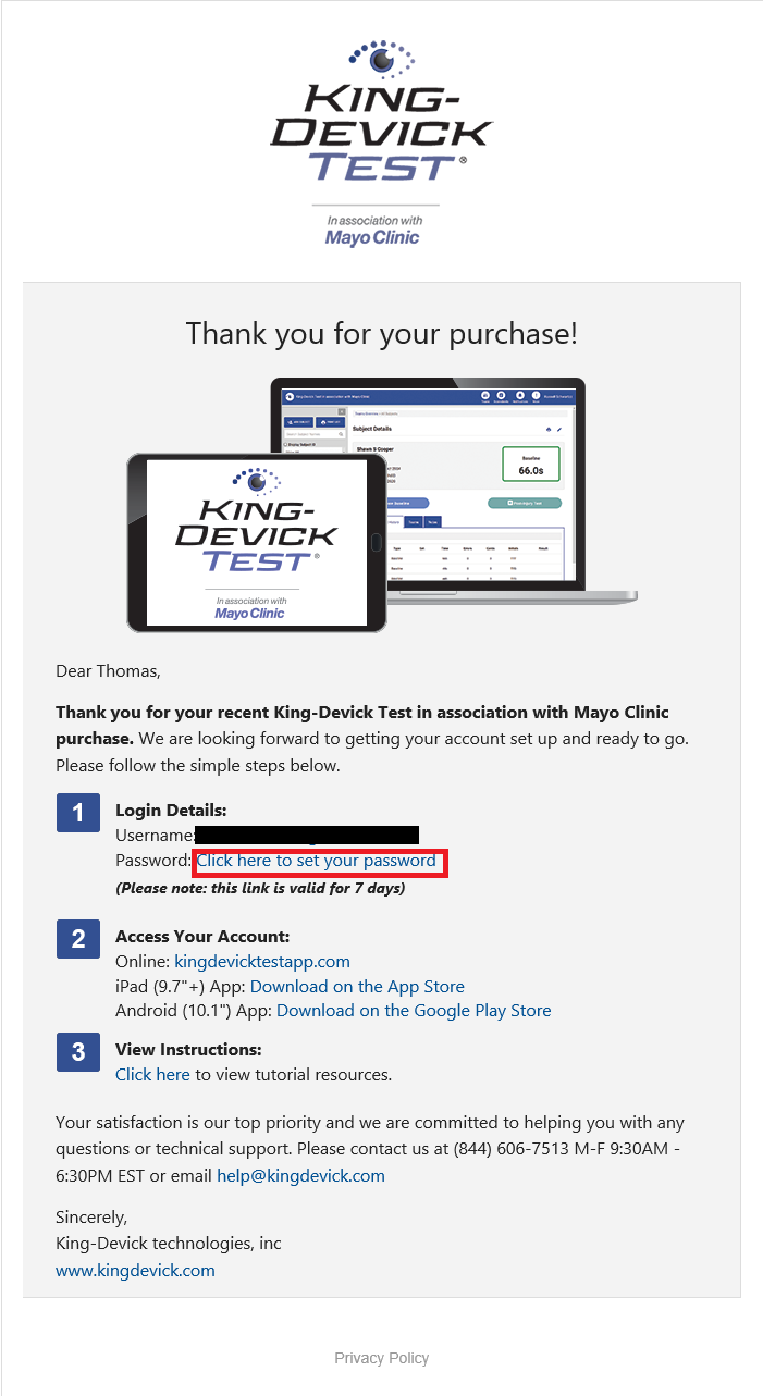 Getting Started for Administrators - King Devick Support