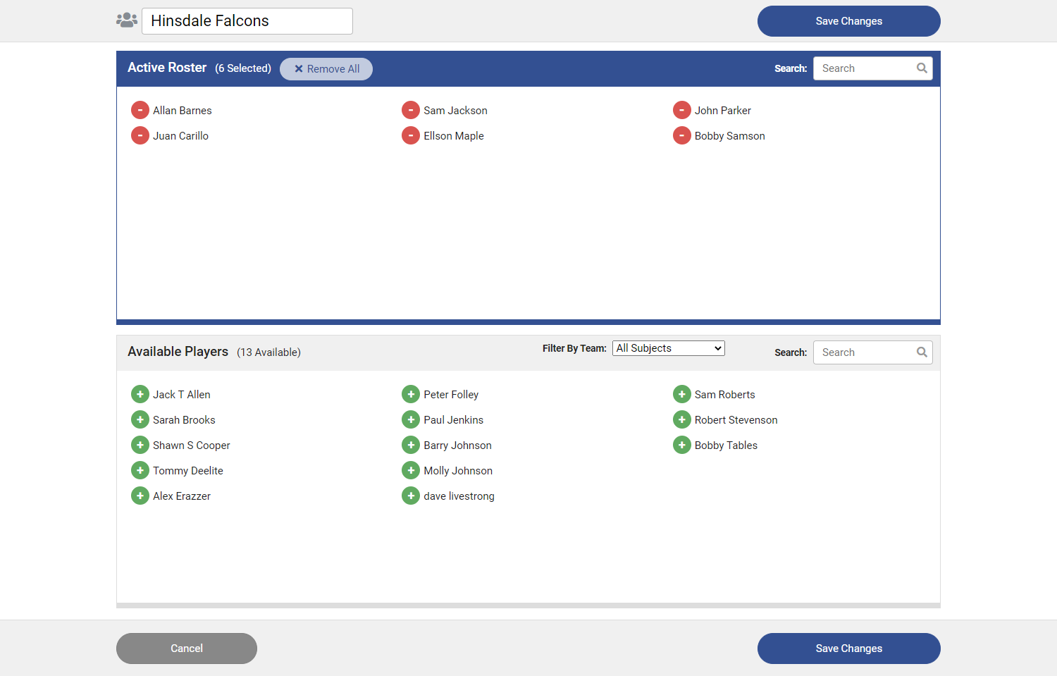 Adding a Team (Web App) - King Devick Support