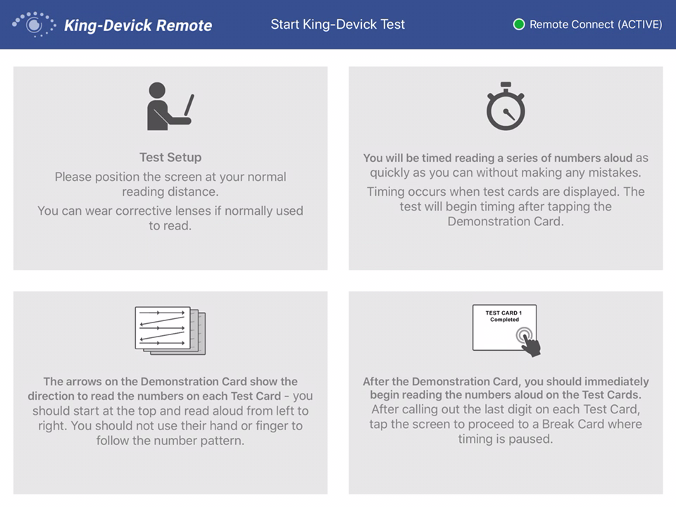 Using King-Devick Remote for Subjects (iOS) - King Devick Support