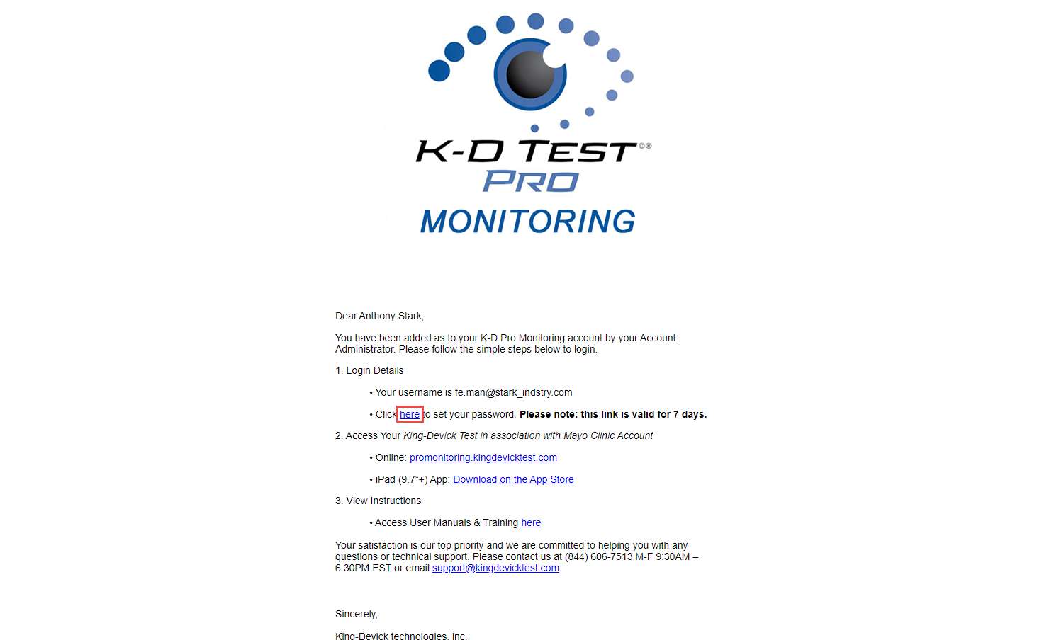 Adding a User (Web App) - King Devick Support