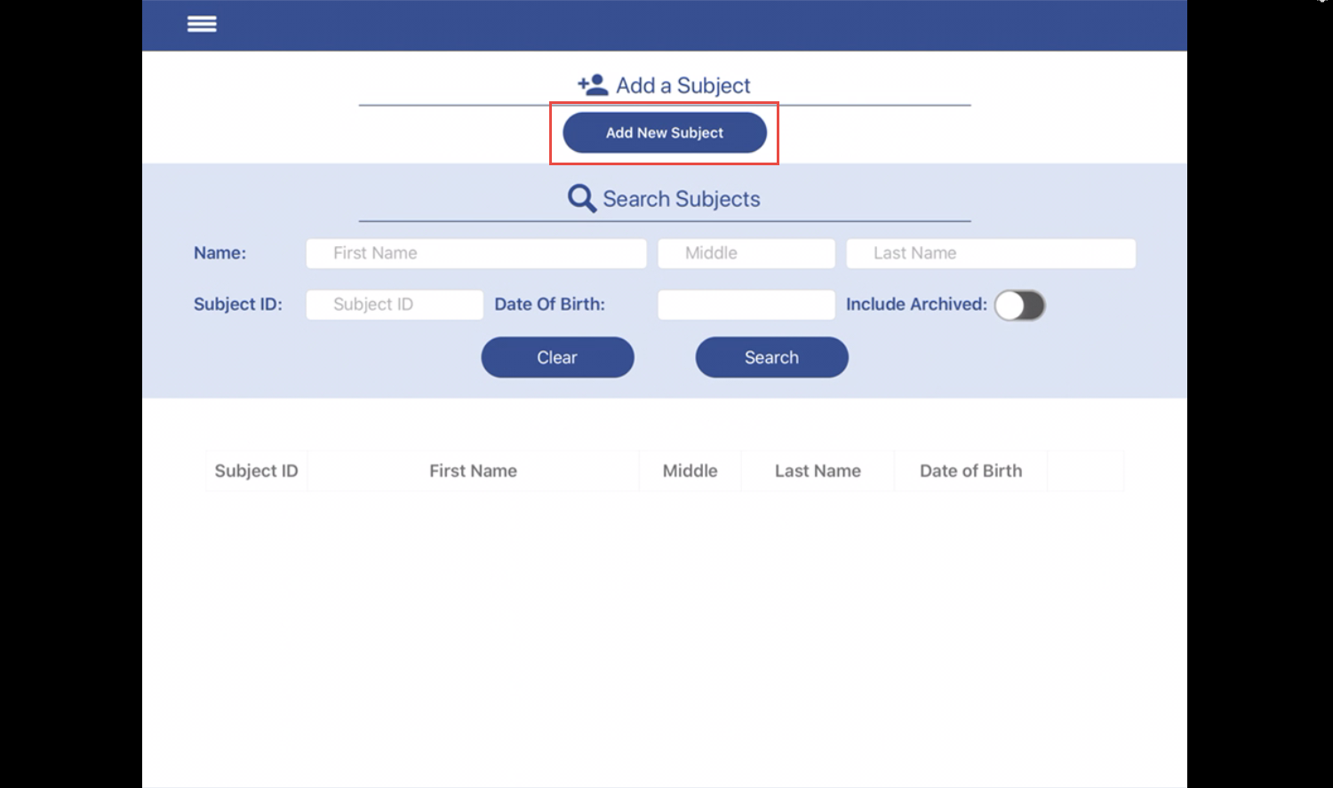 Adding a Subject (iOS) - King Devick Support