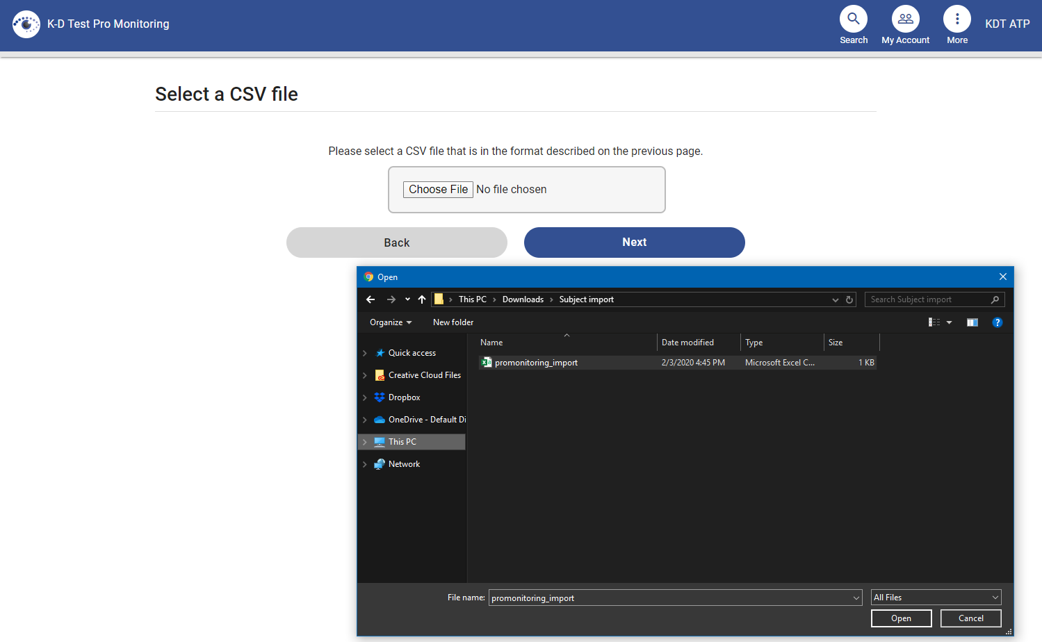 How to Import Subjects (Web App) - King Devick Support