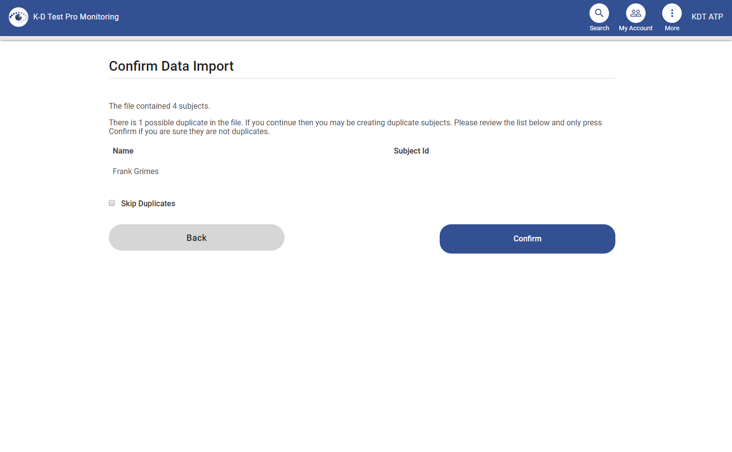 How to Import Subjects (Web App) - King Devick Support