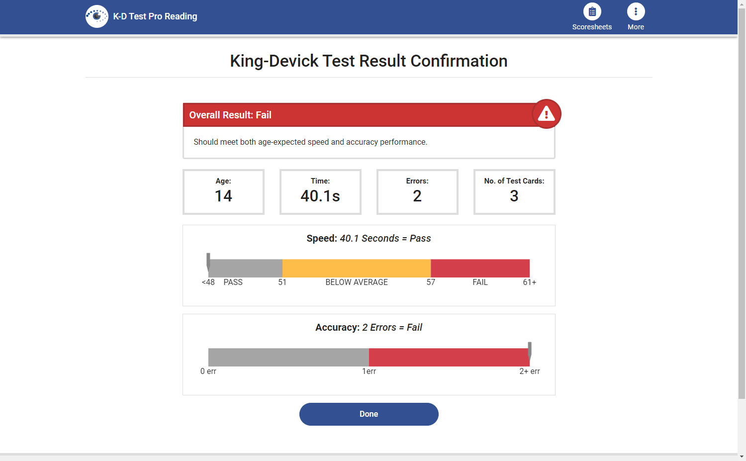 Administering a Pro Reading K-D Test (Web App) - King Devick Support