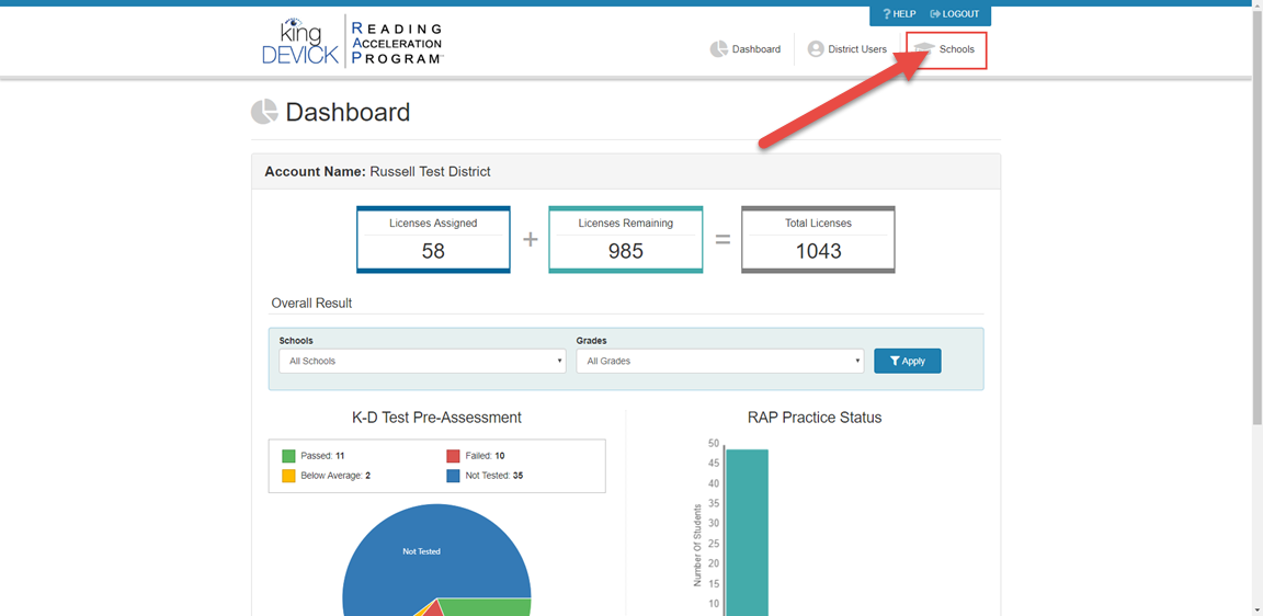 How to Assign Activations (RAP District Account) - King Devick Support