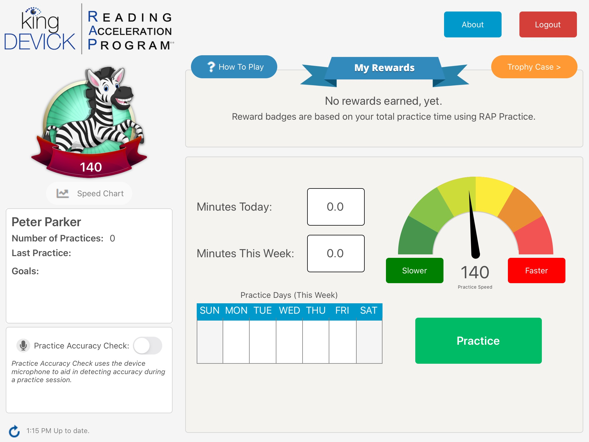 Signing in as a Subject - King Devick Support